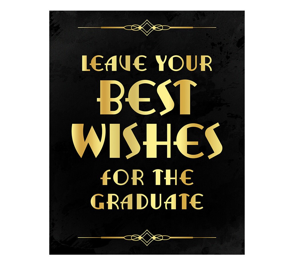 Graduate well wishes sign. Printable graduation party | Etsy