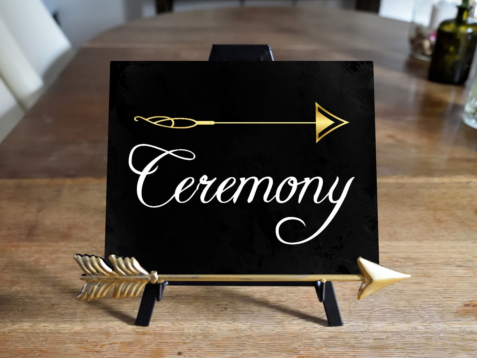 Wedding Directional Sign. Printable Ceremony Sign Arrow. Direction ...