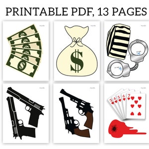 Gangster Party Photo Booth Props Printable PDF. Prohibition Era Party ...