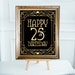Happy 25th Birthday Sign, Printable Birthday Poster. Twenty Fifth ...