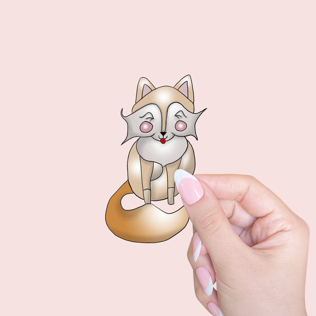 Foxy the Cute Little Fox Sticker - Etsy