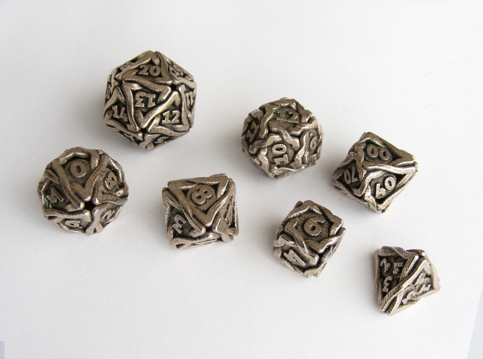 Stainless Steel Balanced Gaming Dice Set Decader | Etsy