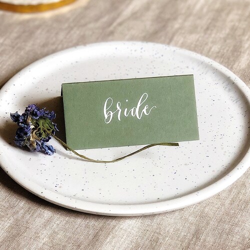 Sage Wedding Place Cards Sage Name Cards Sage Green - Etsy