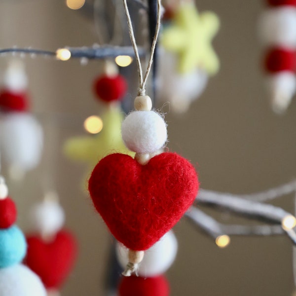 Felt Heart Ornament - Etsy