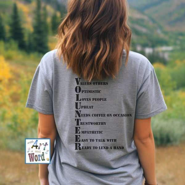 Volunteer Tshirt - Etsy