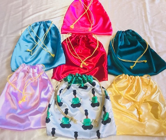 Satin Drawstring Bags Multiple Colors | Etsy