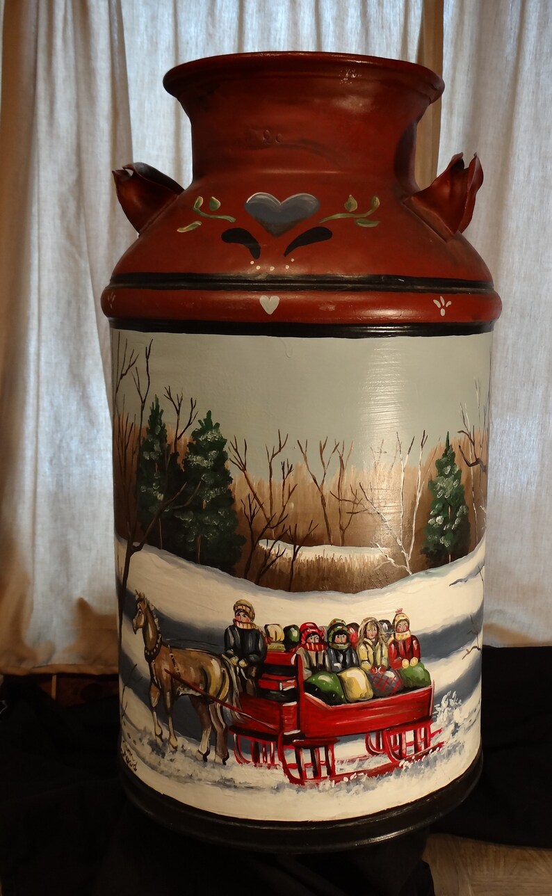 Hand Painted Milk Can | Etsy