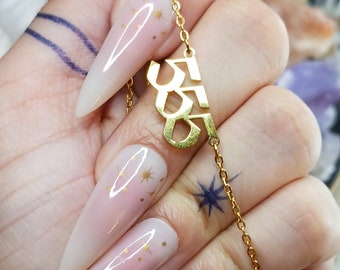 18k Gold 555 Angel Number Necklace 555 Lucky Number Pendant Engraved ...