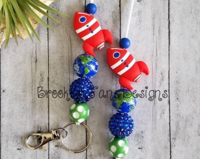 Rocket Lanyard, Outer Space, Science Teacher Lanyard, Lanyard, Teacher ...