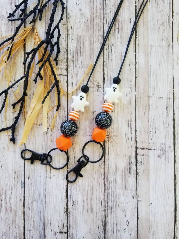 Halloween lanyard teacher lanyard lanyard teacher badge | Etsy