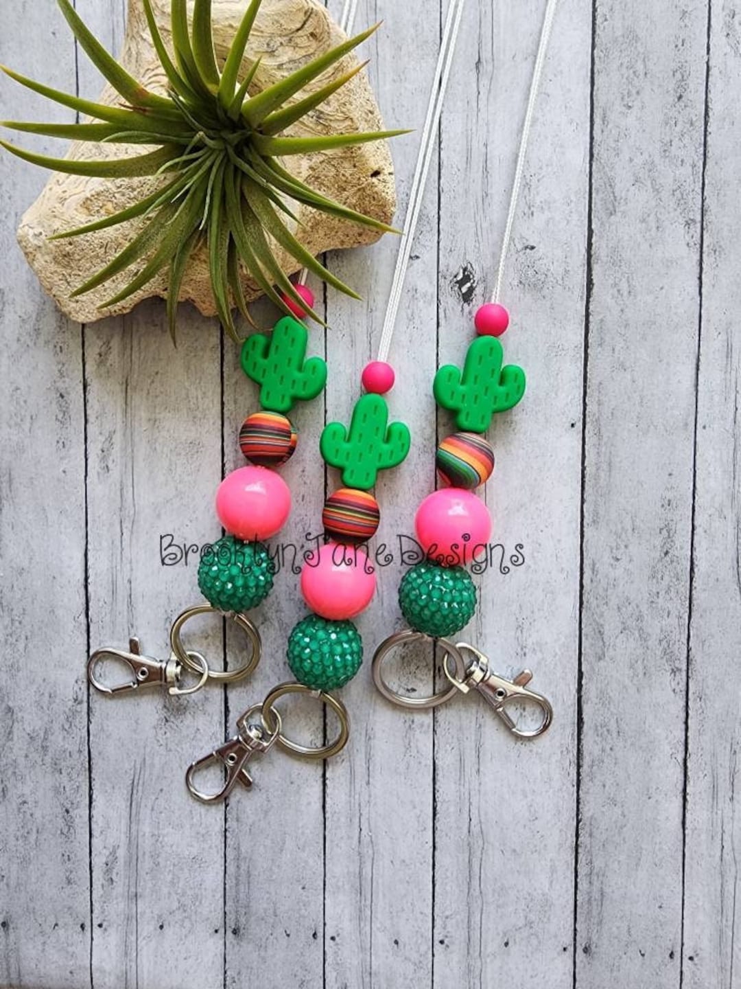 Cactus Lanyard Teacher Lanyard Lanyard Teacher Gift ID - Etsy