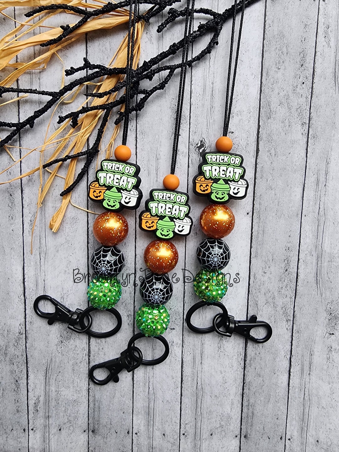 Halloween Lanyard Candy Corn Fall Teacher Lanyard Lanyard - Etsy