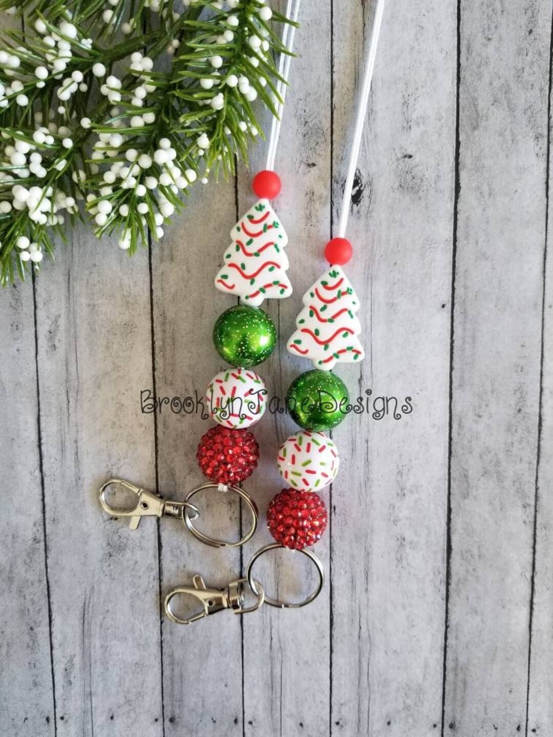 Christmas Tree Cake Lanyard, Teacher Lanyard, Lanyard, Teacher Gift, ID ...