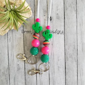 Cactus Lanyard Teacher Lanyard Lanyard Teacher Gift ID - Etsy