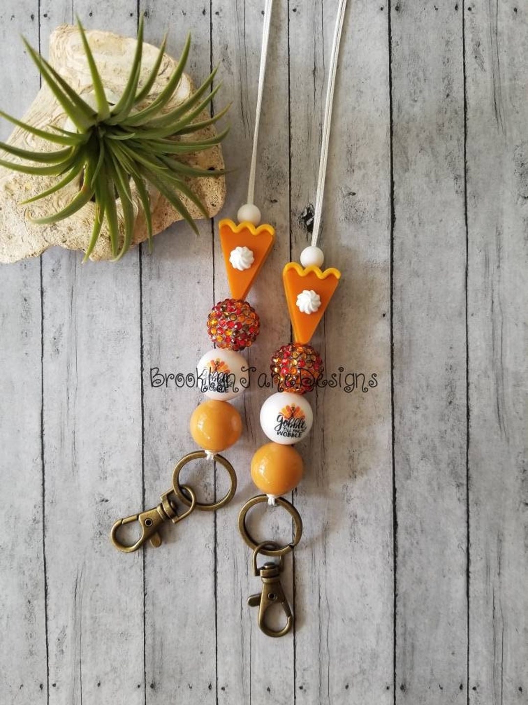 Turkey Lanyard Thanksgiving Teacher Lanyard Lanyard - Etsy