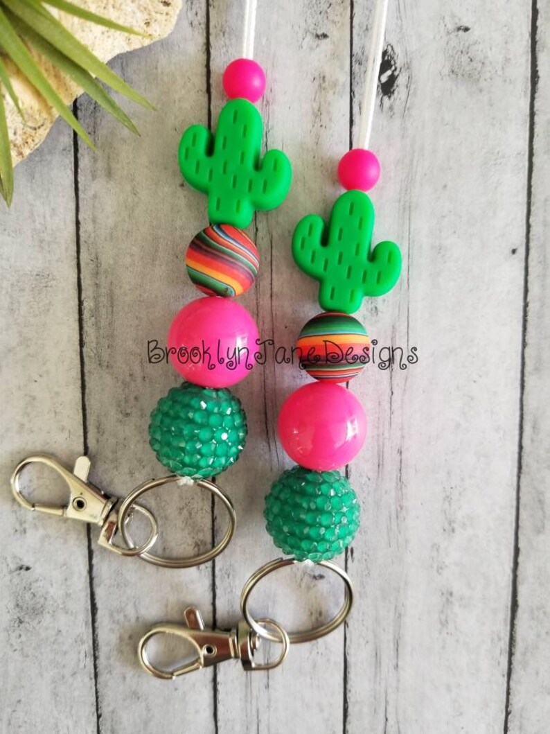 Cactus Lanyard Teacher Lanyard Lanyard Teacher Gift ID - Etsy