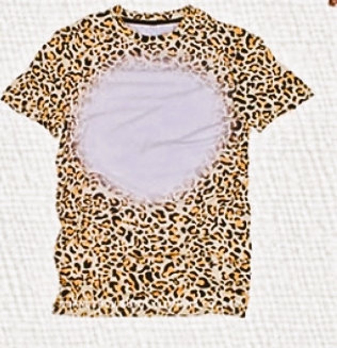 Faux Bleach 100% Polyester Leopard Print Tshirt - Etsy