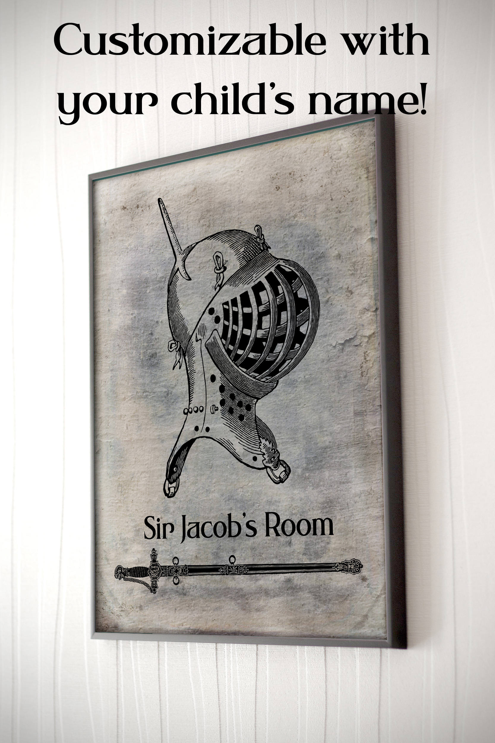 Personalized Custom Knight Printable 16x20 8x10 Boys' - Etsy