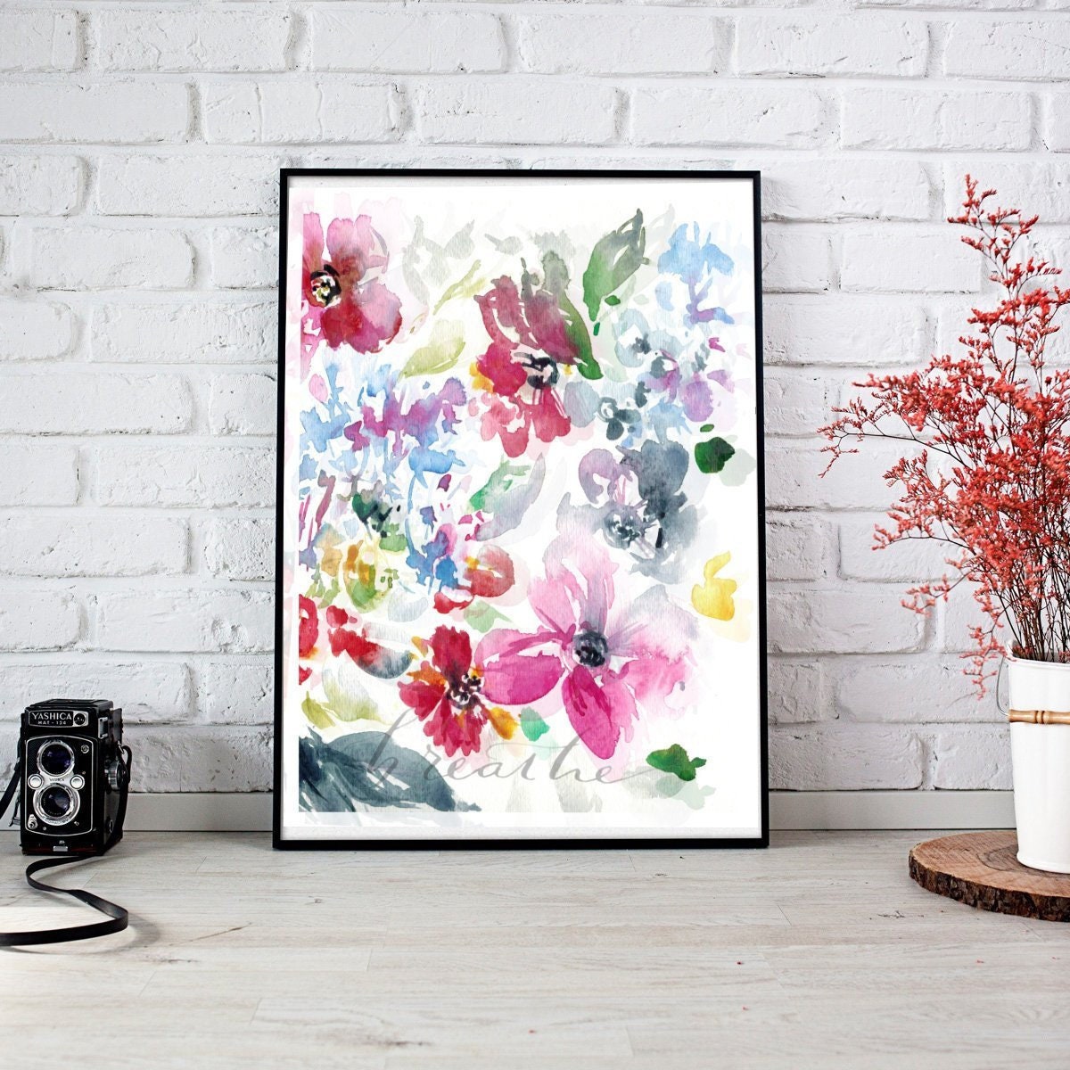Abstract Watercolor Print Large Watercolor Flower Art - Etsy