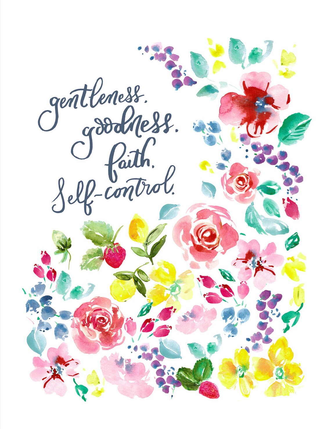 Fruit of the Spirit Printable Wall Art Love Joy Peace - Etsy