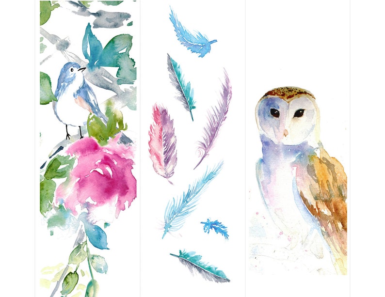 Bird Bookmarks, Printable Book Lover Gift, Bookmark Printable, Book ...