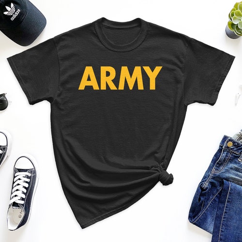Military Gear Army Training PT black Men's T-shirt - Etsy