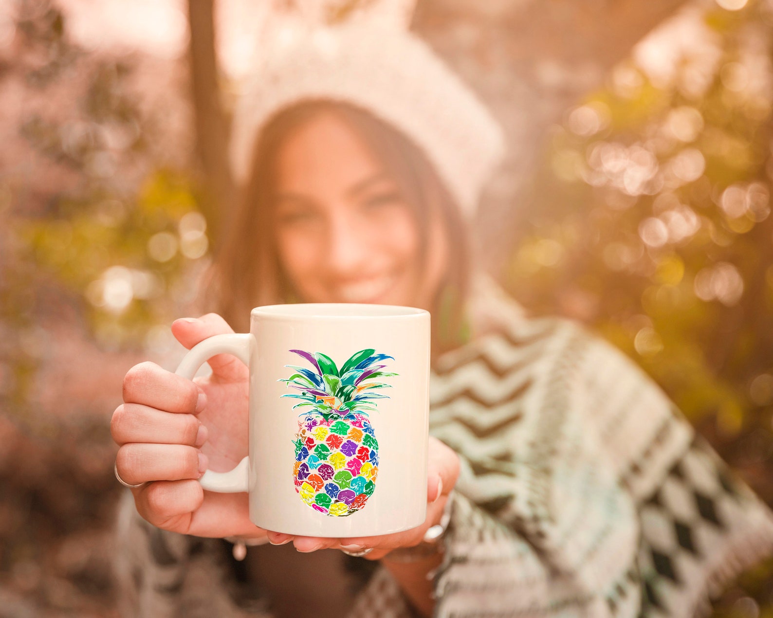 Colorful Pineapple Gift Novelty Ceramic Coffee Mug Tea Cup - Etsy