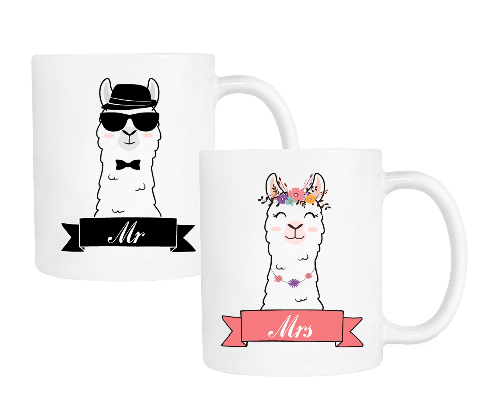 Mrs Lama and Mr Lama Gift Novelty Ceramic Coffee Mug Tea Cup - Etsy