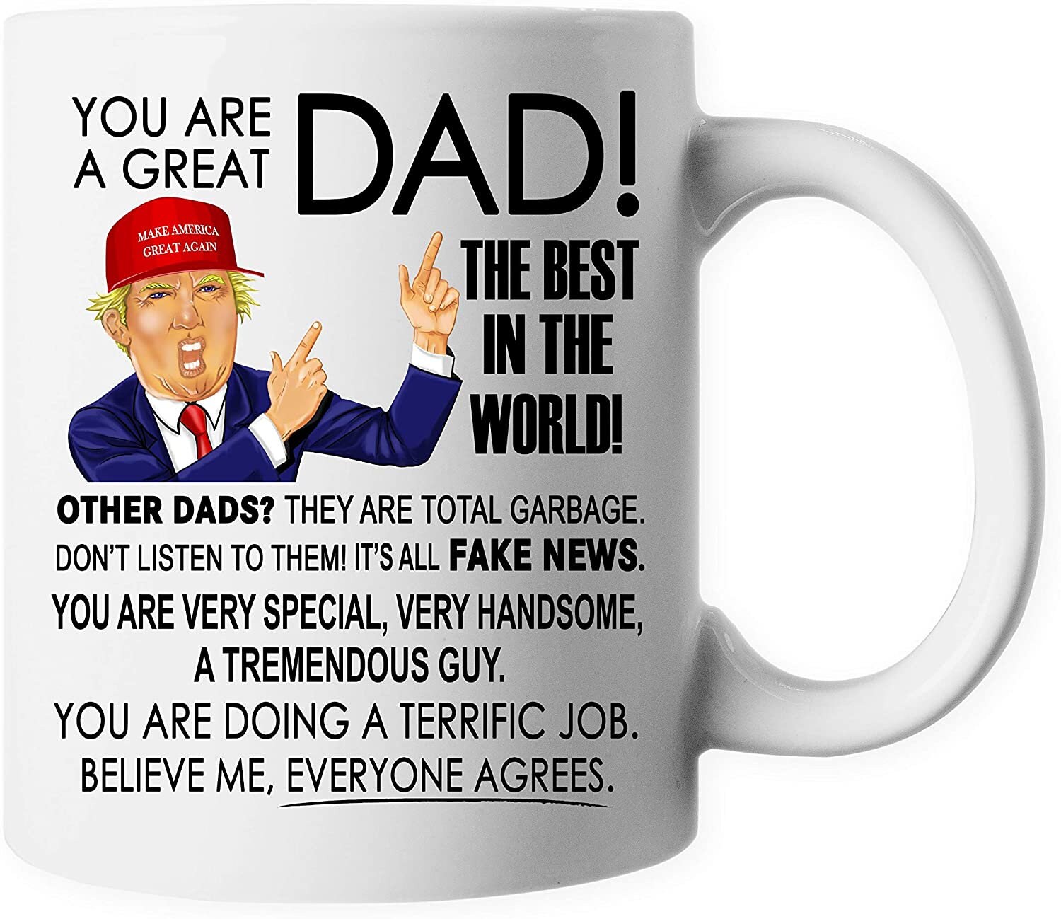 Dad Mug - Trump Mug - Father's Day Gift Funny Trump Great DAD Ceramic ...