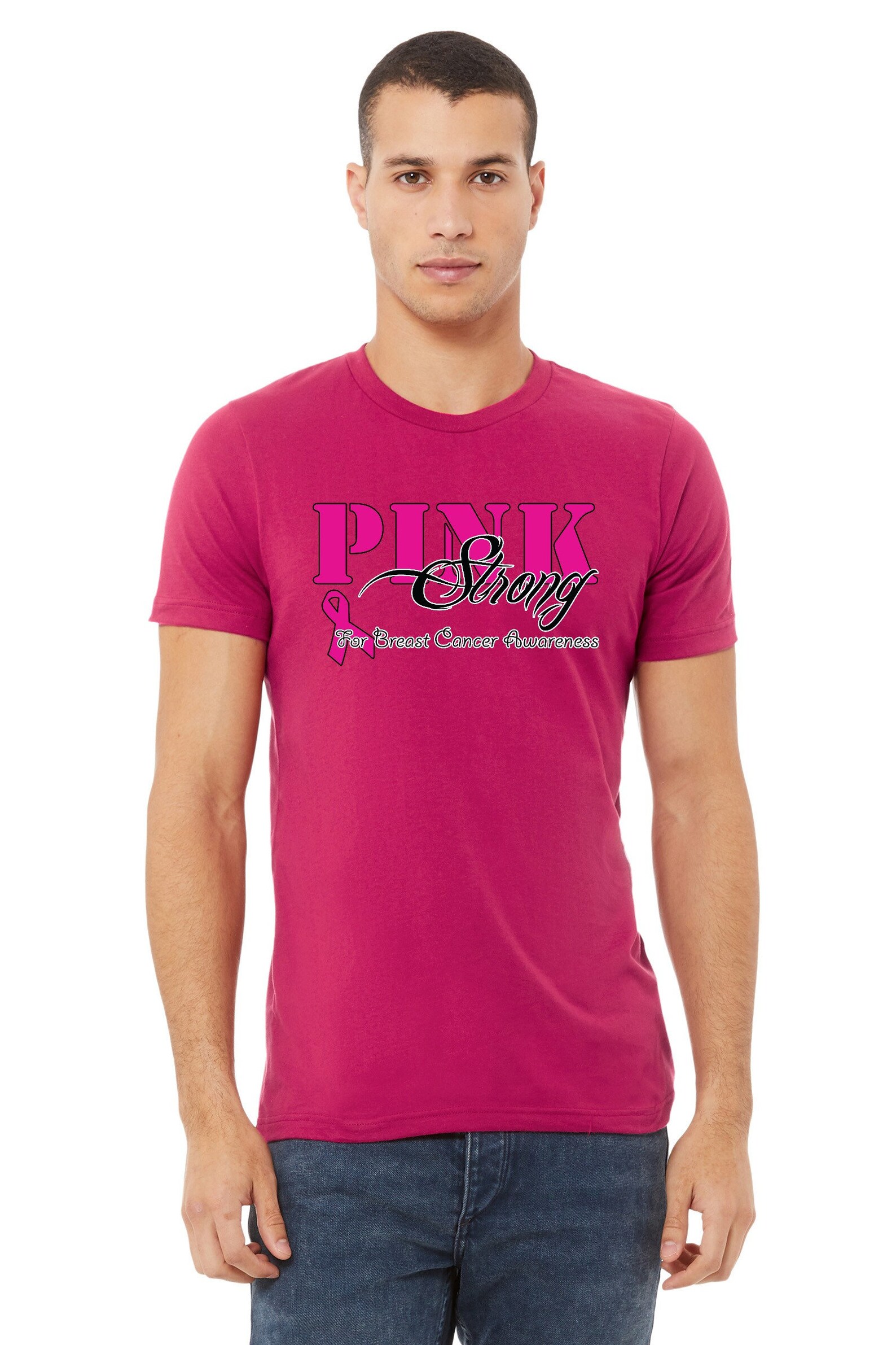 Pink Strong Men's T-shirt (breast Cancer Awareness) | Real Men Wear ...