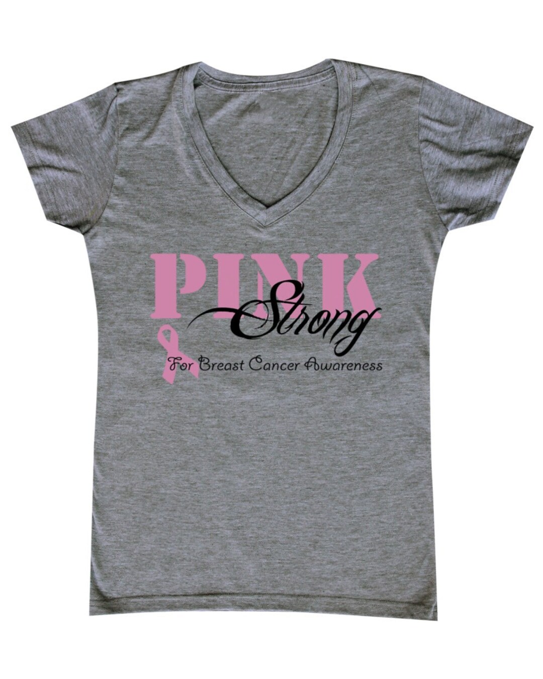 Pink Strong - Women's V-neck (breast Cancer Awareness) - Etsy