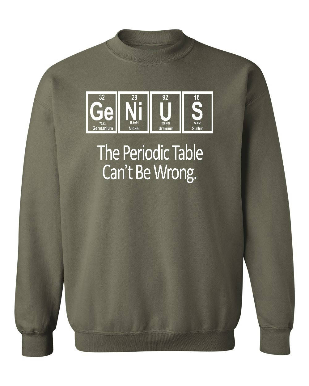 Periodic Table Elements Genius Crewneck Sweatshirt | Etsy