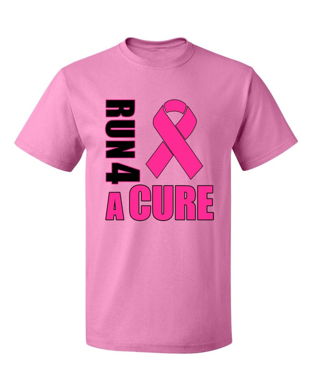 Run for A Cure Breast Cancer Awareness - Men's T-shirt - Etsy