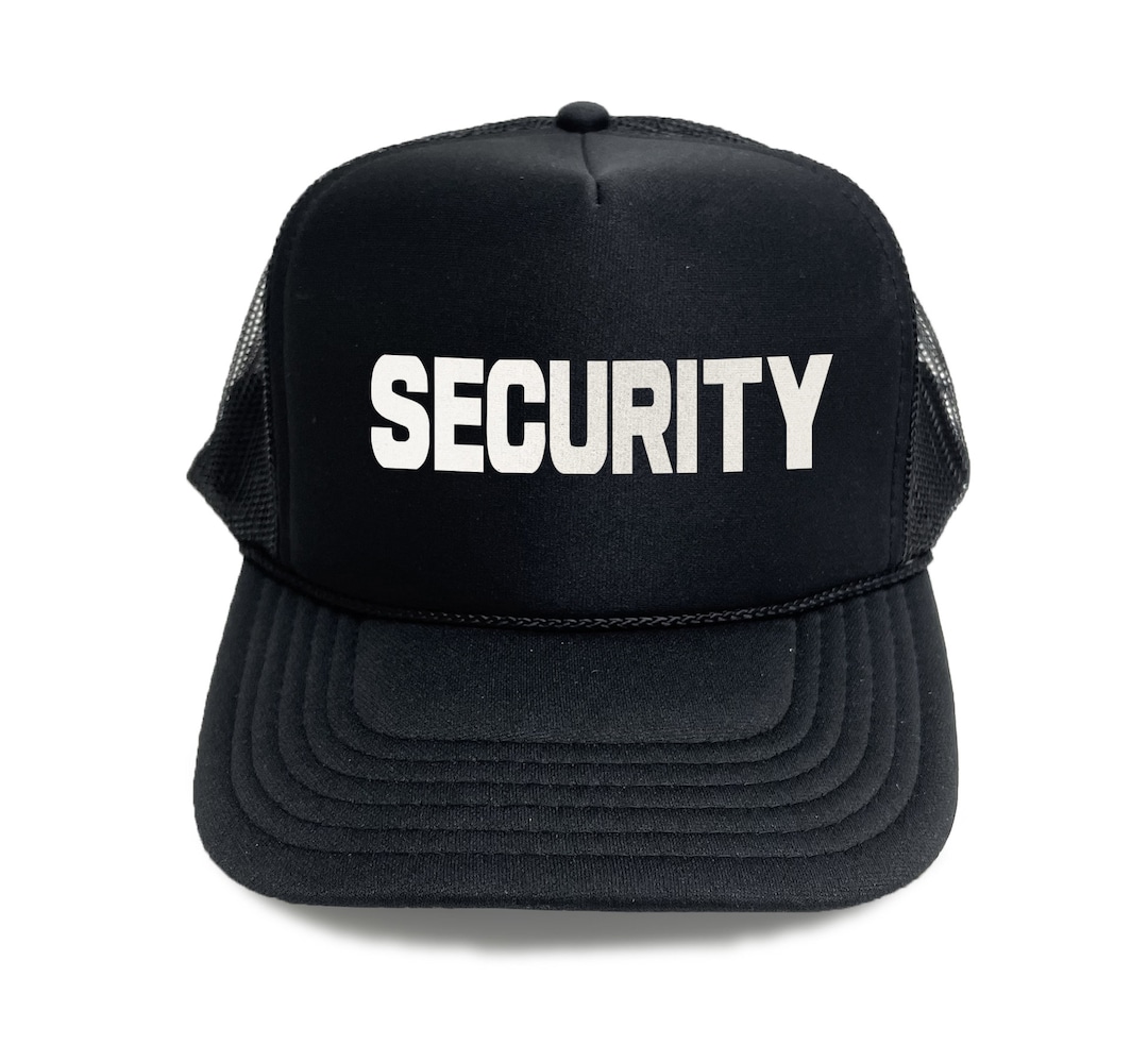 SECURITY Unisex Adjustable Black Hat Cap | Security Guard Event Staff ...
