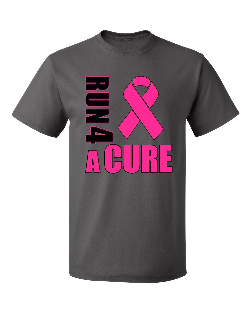 Run for A Cure Breast Cancer Awareness - Men's T-shirt - Etsy