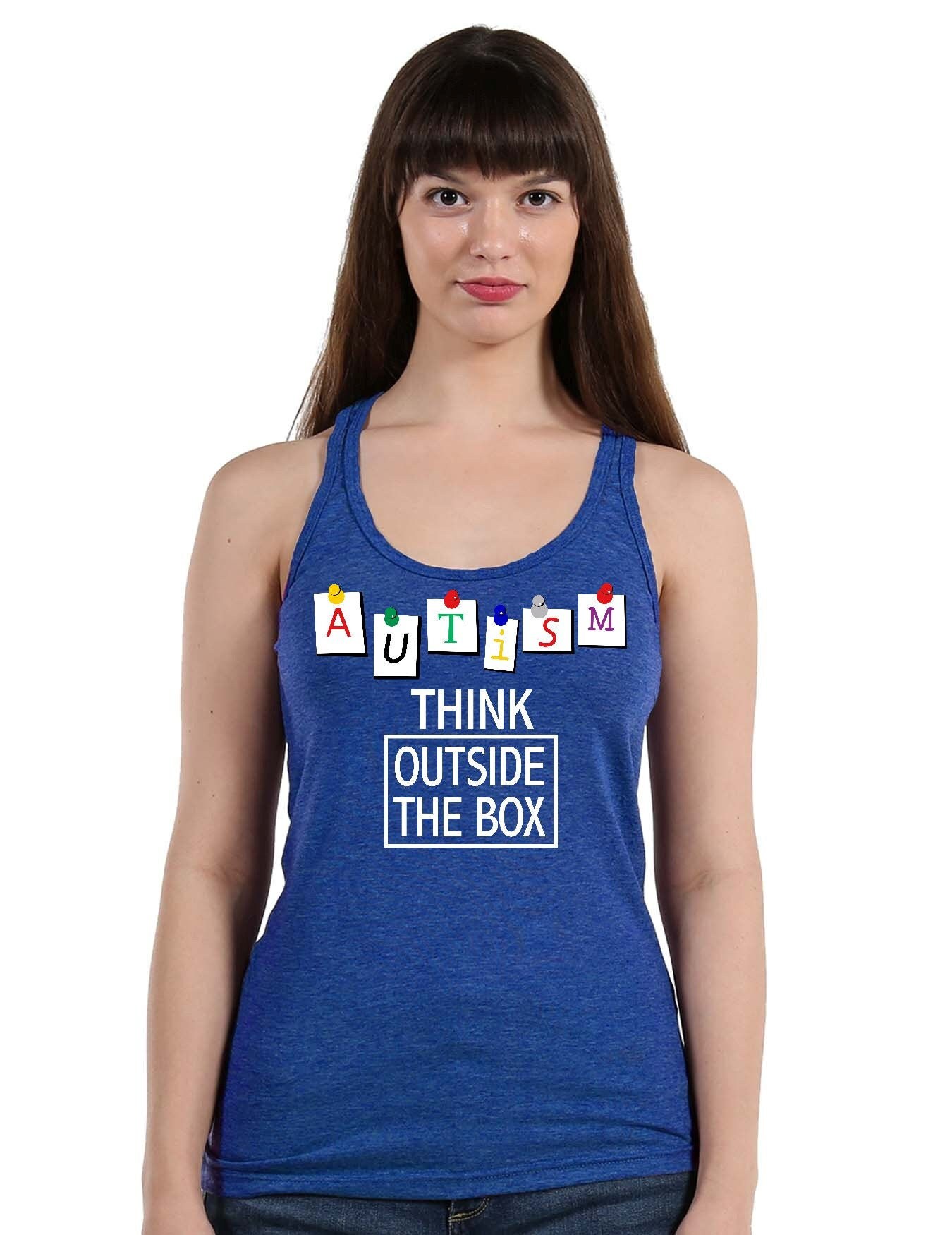 Autism Awareness Think Outside the Box Women's Tank Top - Etsy