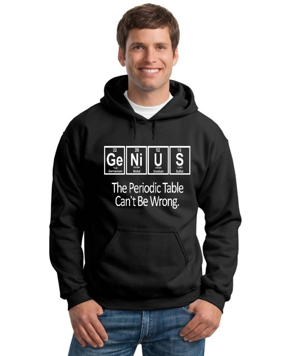 Periodic Table Elements Genius - Hooded Sweatshirt - Etsy