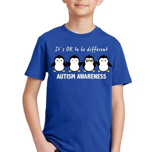 Cool Penguin Autism Awareness Support - Youth T-shirt - Etsy