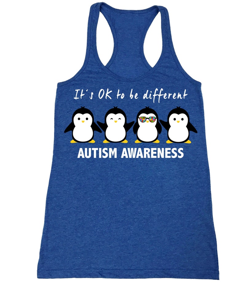 Cool Penguin Autism Awareness Support Ladies' Tank Top - Etsy