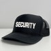 SECURITY Unisex Adjustable Black Hat Cap Security Guard Event Staff ...