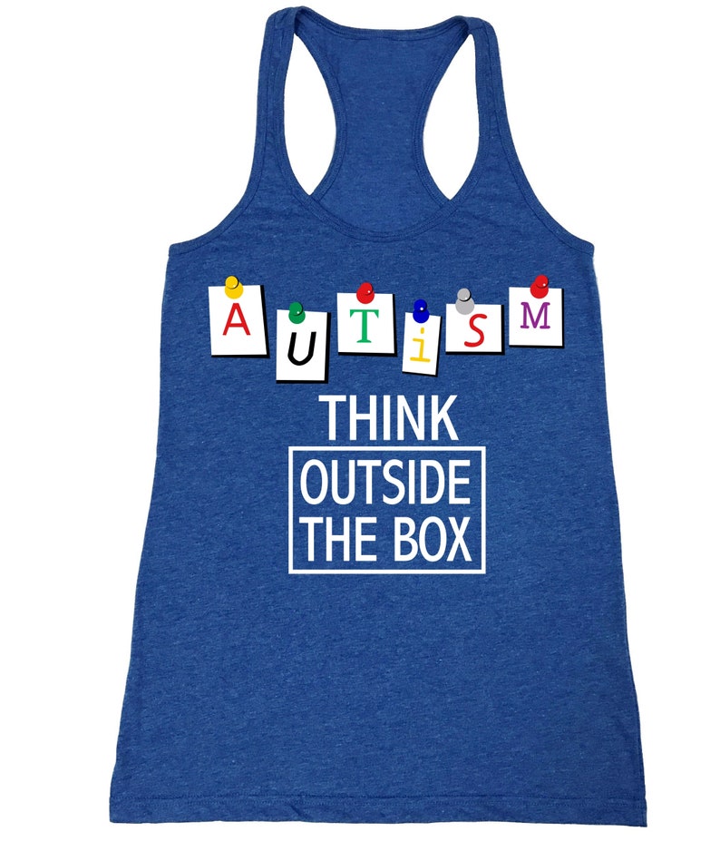 Autism Awareness Think Outside the Box Women's Tank Top - Etsy
