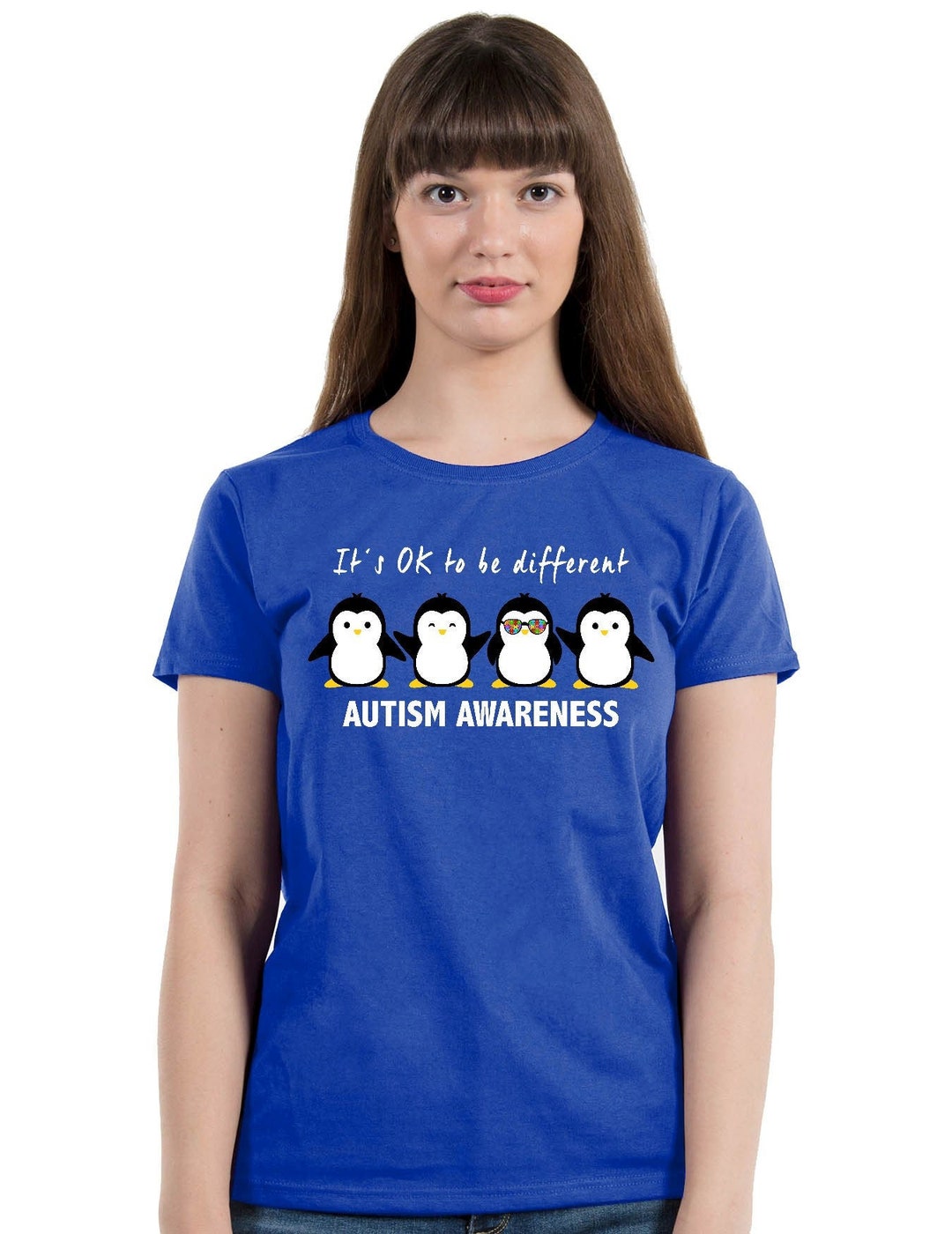 Cool Penguin Autism Awareness Support Women's T-shirt - Etsy