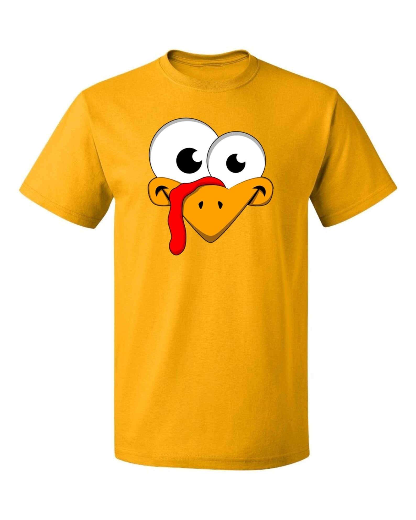 Thanksgiving Silly Turkey Face Men's T-shirt Funny - Etsy
