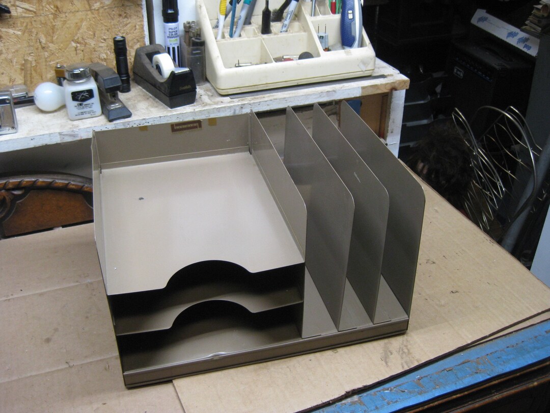 Vintage Industrial Metal Desk File - Lit-ning Business Accessories - Etsy