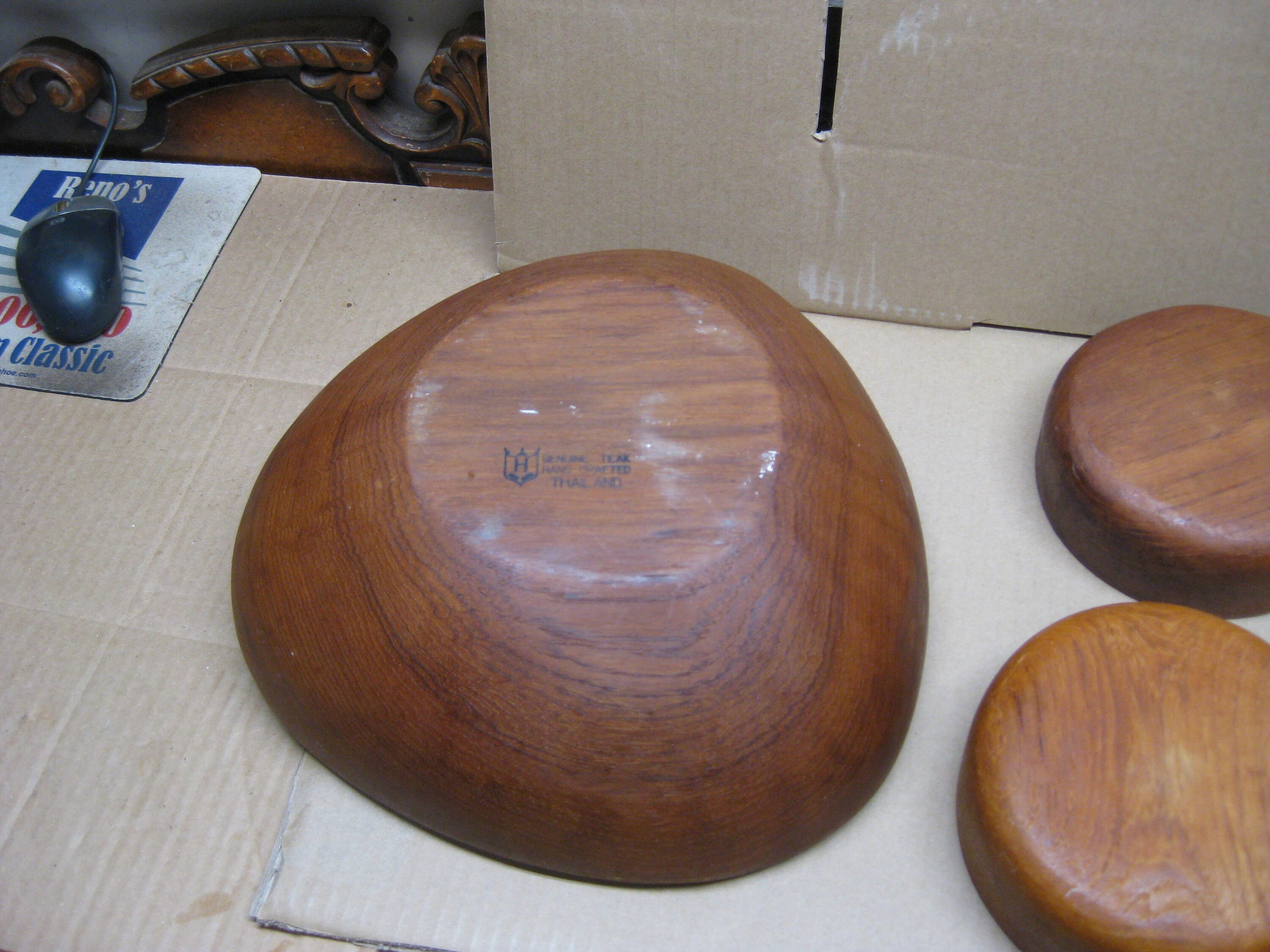 Vintage Hand Crafted Genuine Teak Wood Serving Set Made in Thailand - Etsy