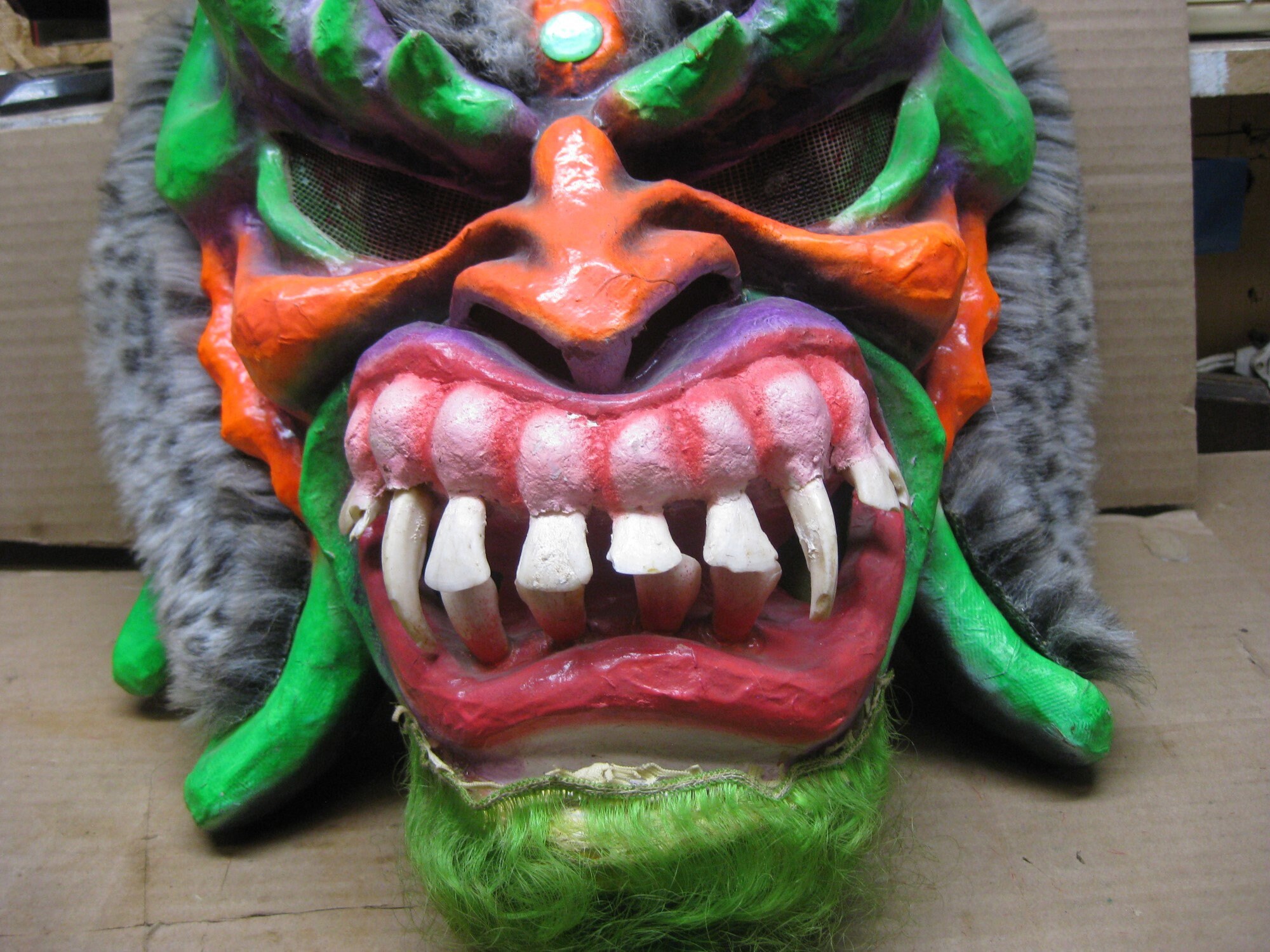 Custom / Handmade Scary Clown Mask - Halloween / Mardi Gras Mask ...