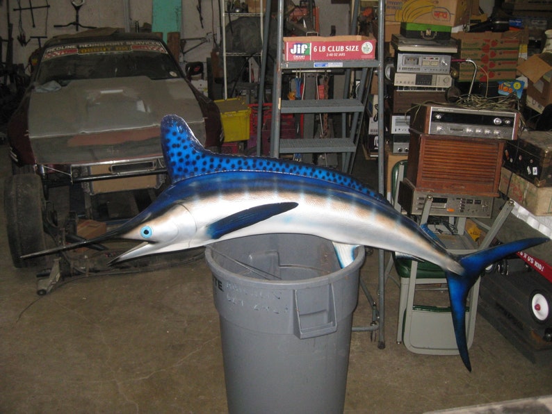 Vintage 81" Half Mount Blue Marlin Wall Hang / Fish Décor - Etsy