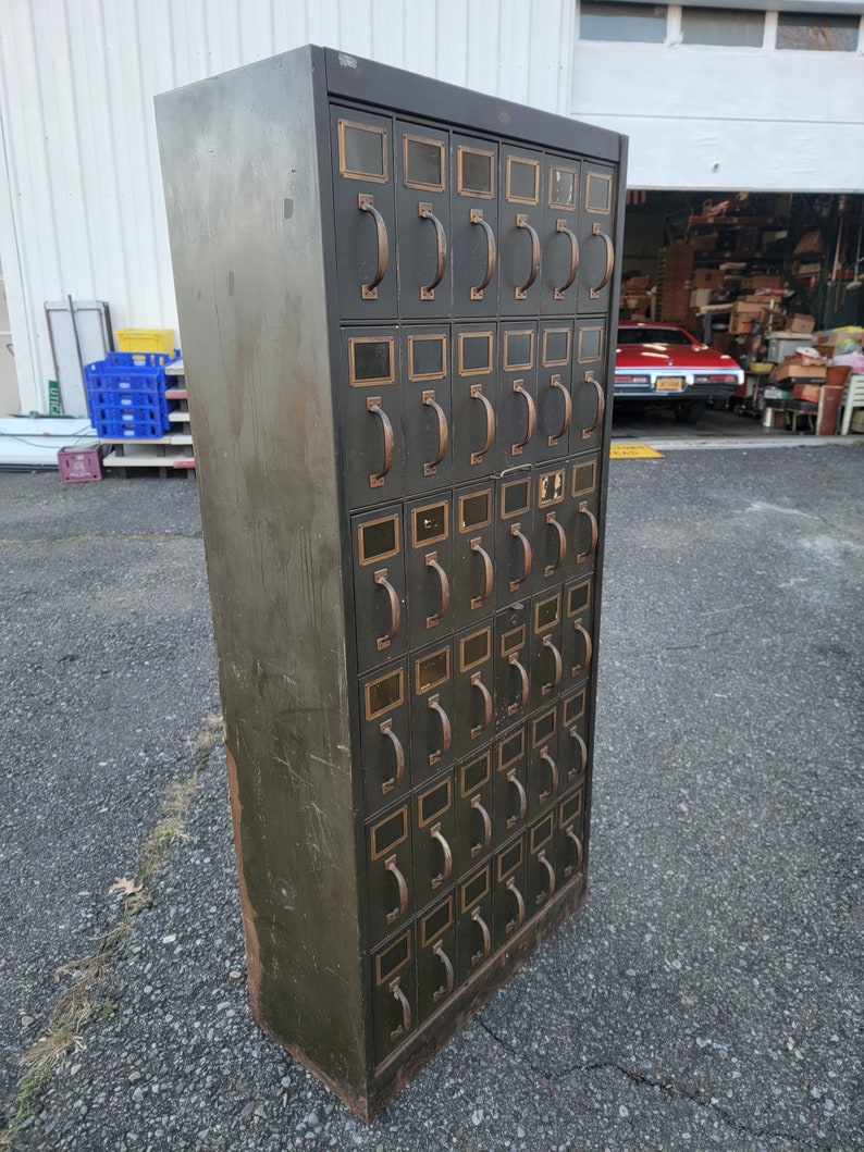 Vintage / Antique Original Art Metal Industrial Office File Cabinet ...