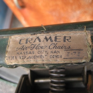 Vintage Mid Century Modern Industrial Work Chair - Cramer Air-flow ...