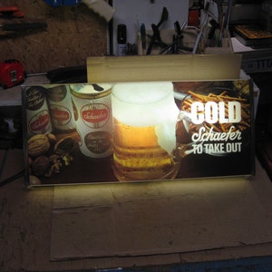 Vintage Schaefer Beer / Bar Display Lighted Sign Circa. - Etsy